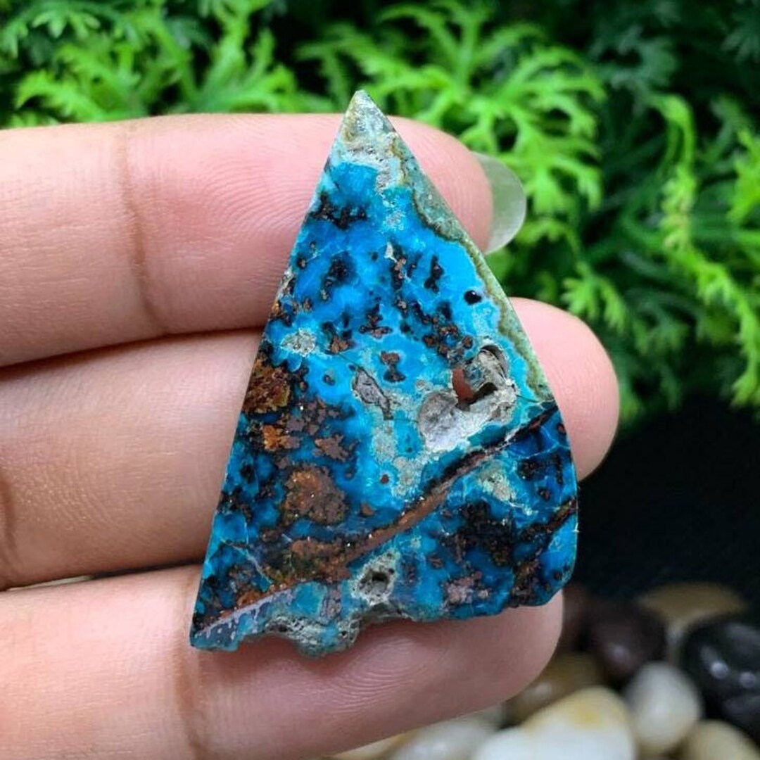 Chrysocolla Blue Native Copper Size (33,5x21,9x5,3mm) - Etsy