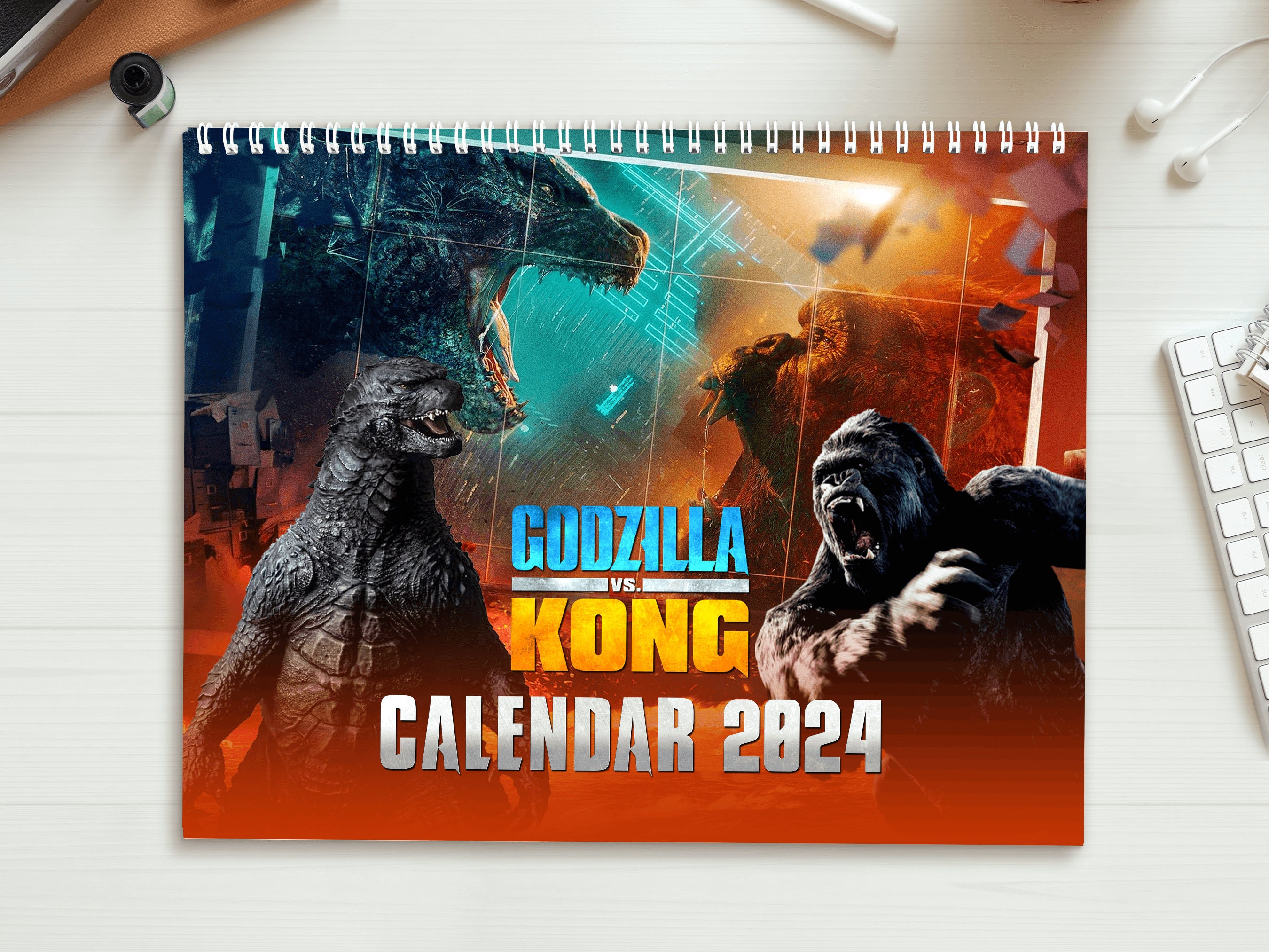 Desktop Calendars 2024 god zilla sold by Valet Celestial | SKU 4206138 | Printerval UK