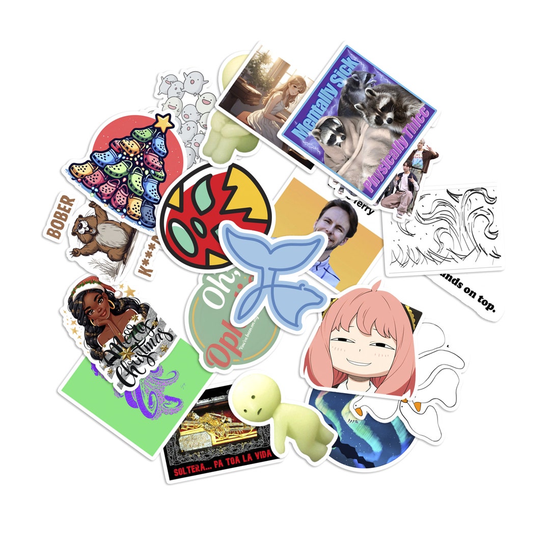 Sticker Pack 20 Funny Looking Back Smiski Sticker Copy of Spatial ...