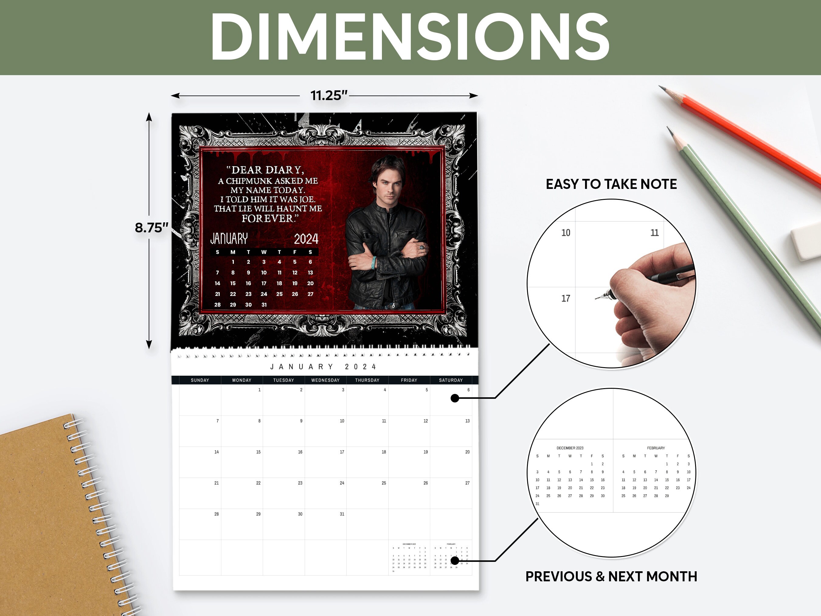 Desktop Calendars 2024 The Vampire sold by Valet Celestial | SKU ...