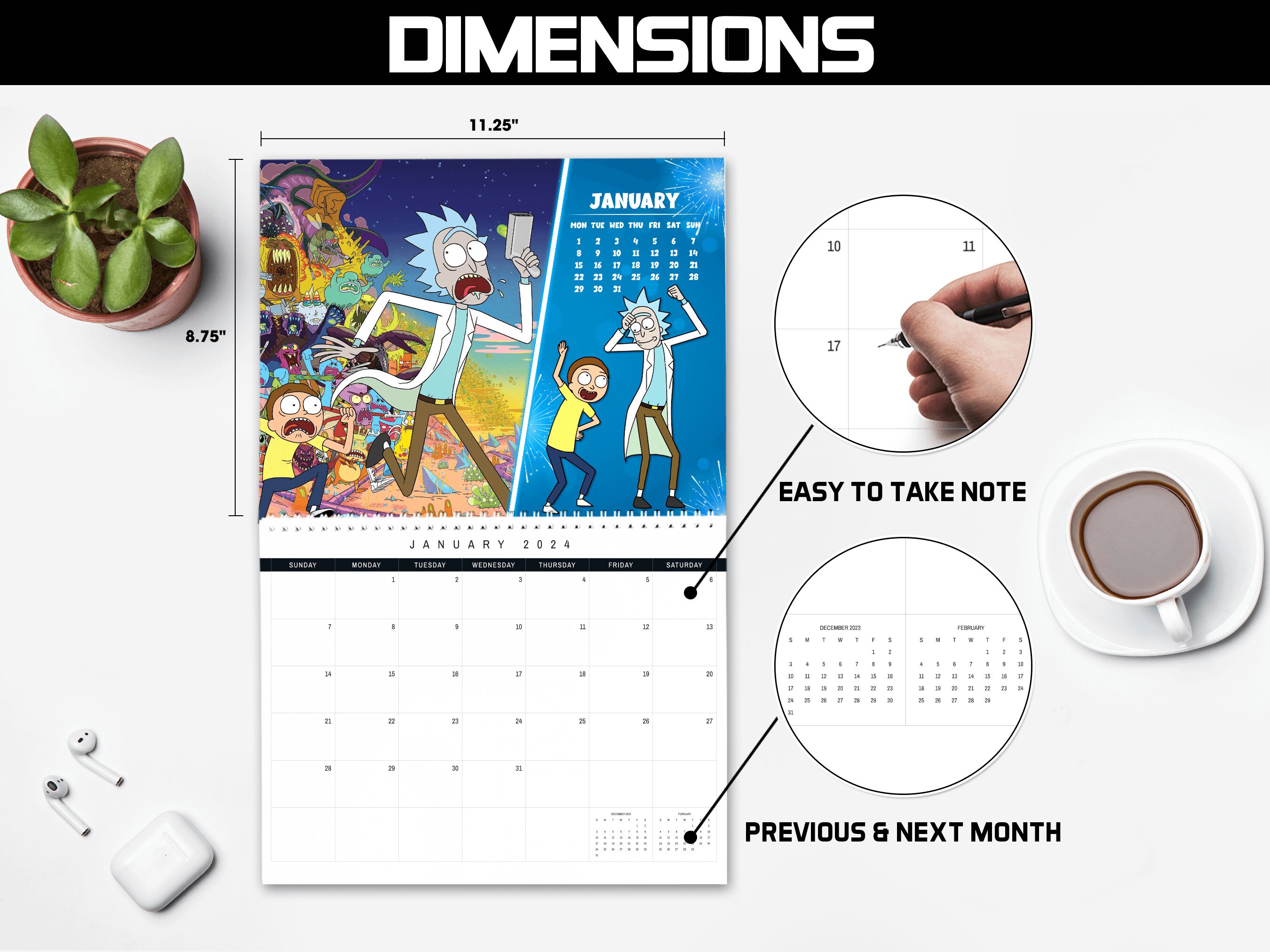 Desktop Calendars 2024 Cartoon Network sold by Valet Celestial | SKU ...