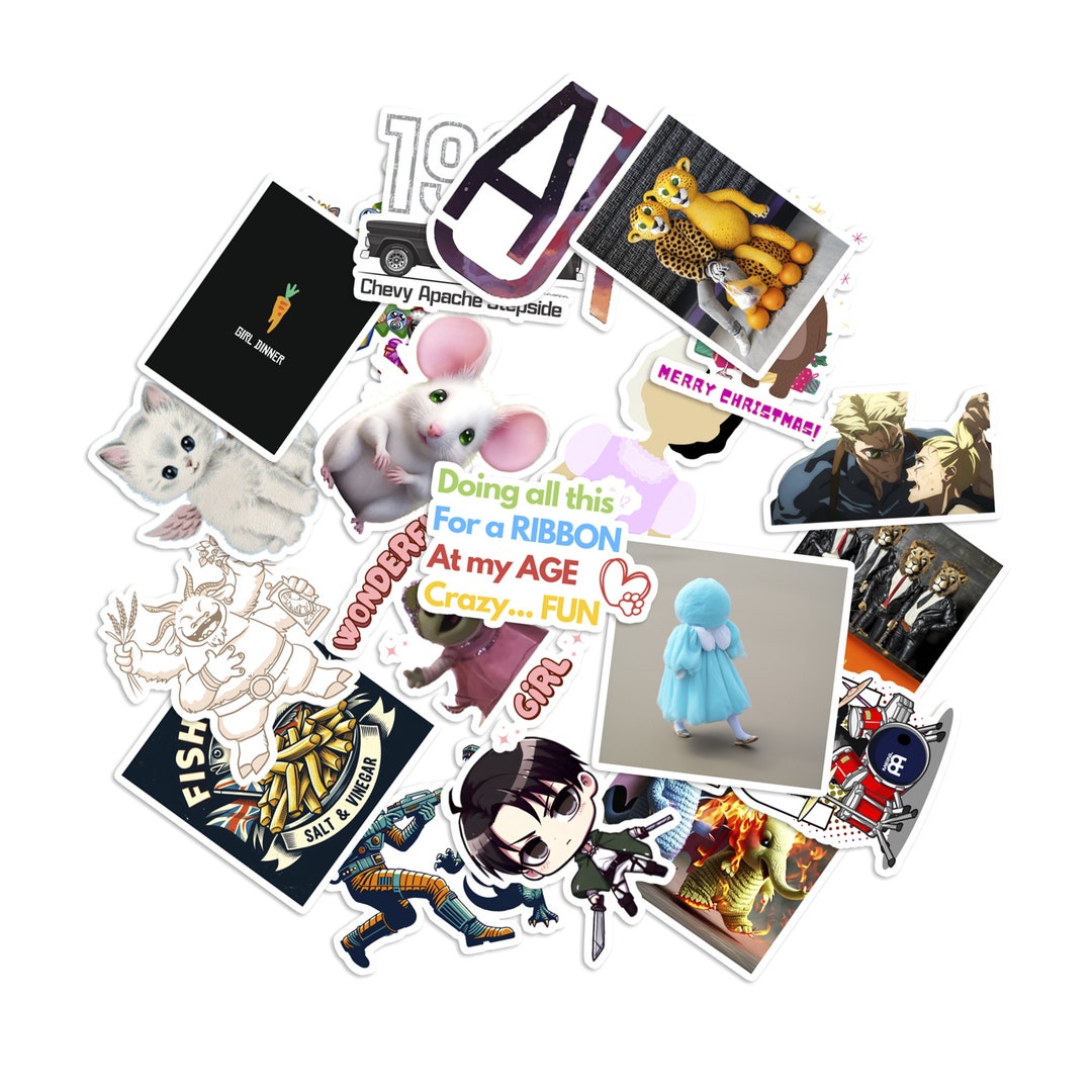 Sticker Pack 20 Beer Sheep the Maybe Man Ajr Levi Ackerman Rat Carrot ...