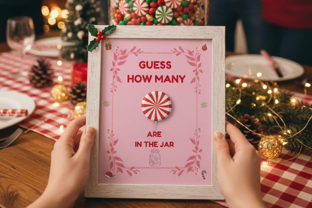 Candy/gems/etc Guessing Game Printable | Guess How Many | Christmas ...