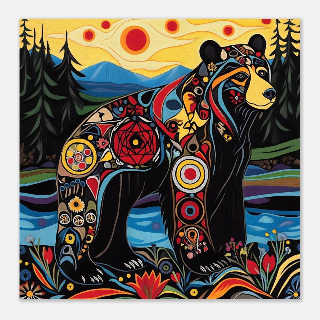Ojibwe Bear Wall Art - Etsy