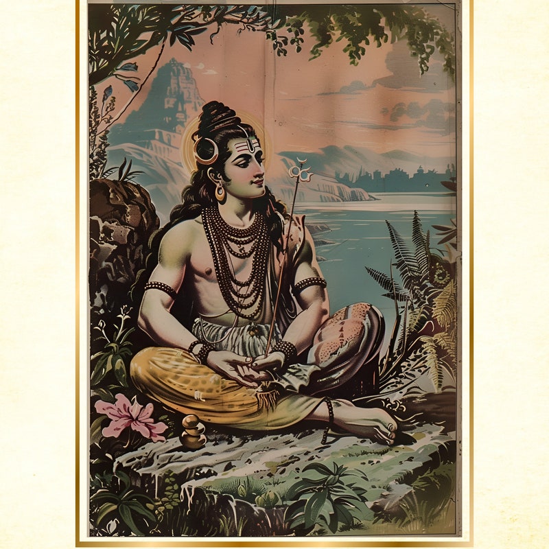 Shiva Meditating Poster - Etsy UK