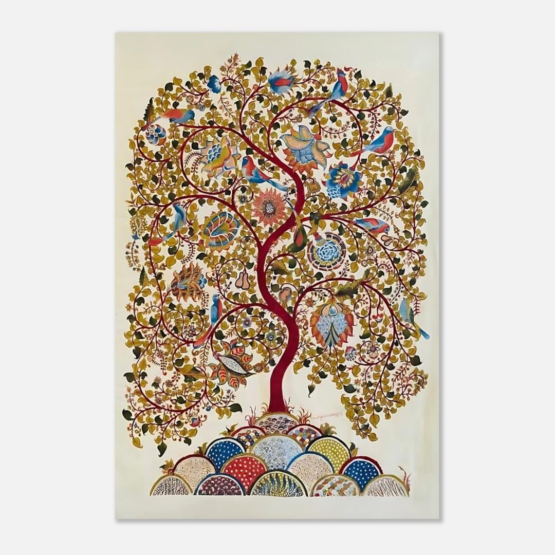 Kalamkari Tree Traditional Wall Art - Etsy