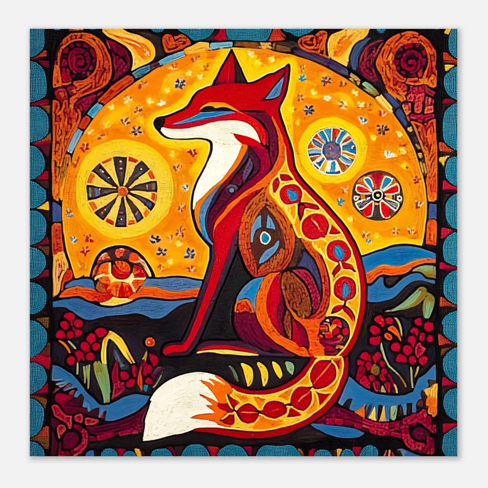 Ojibwe Fox Wall Art - Etsy