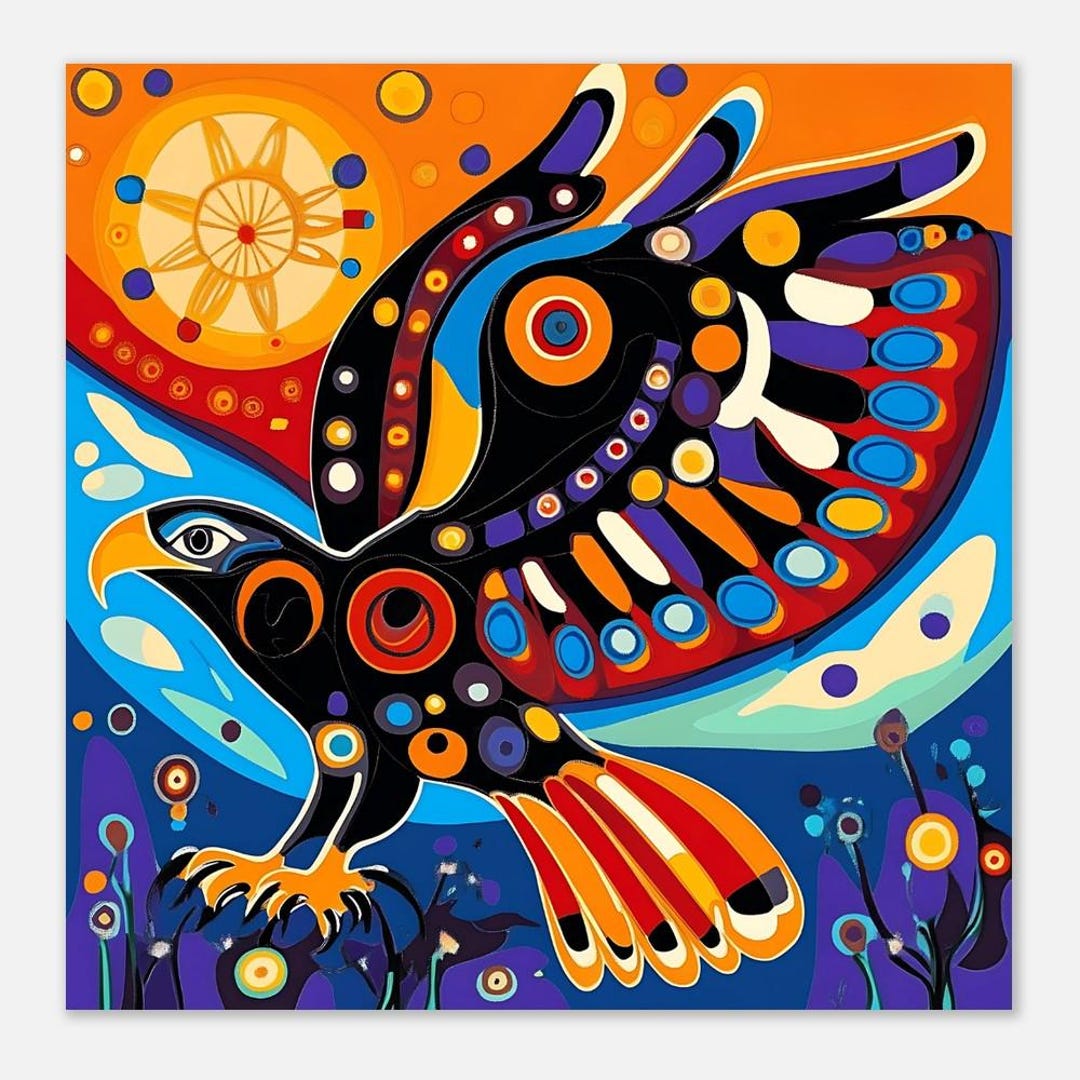 Ojibwe Eagle Traditional Style Wall Art - Etsy