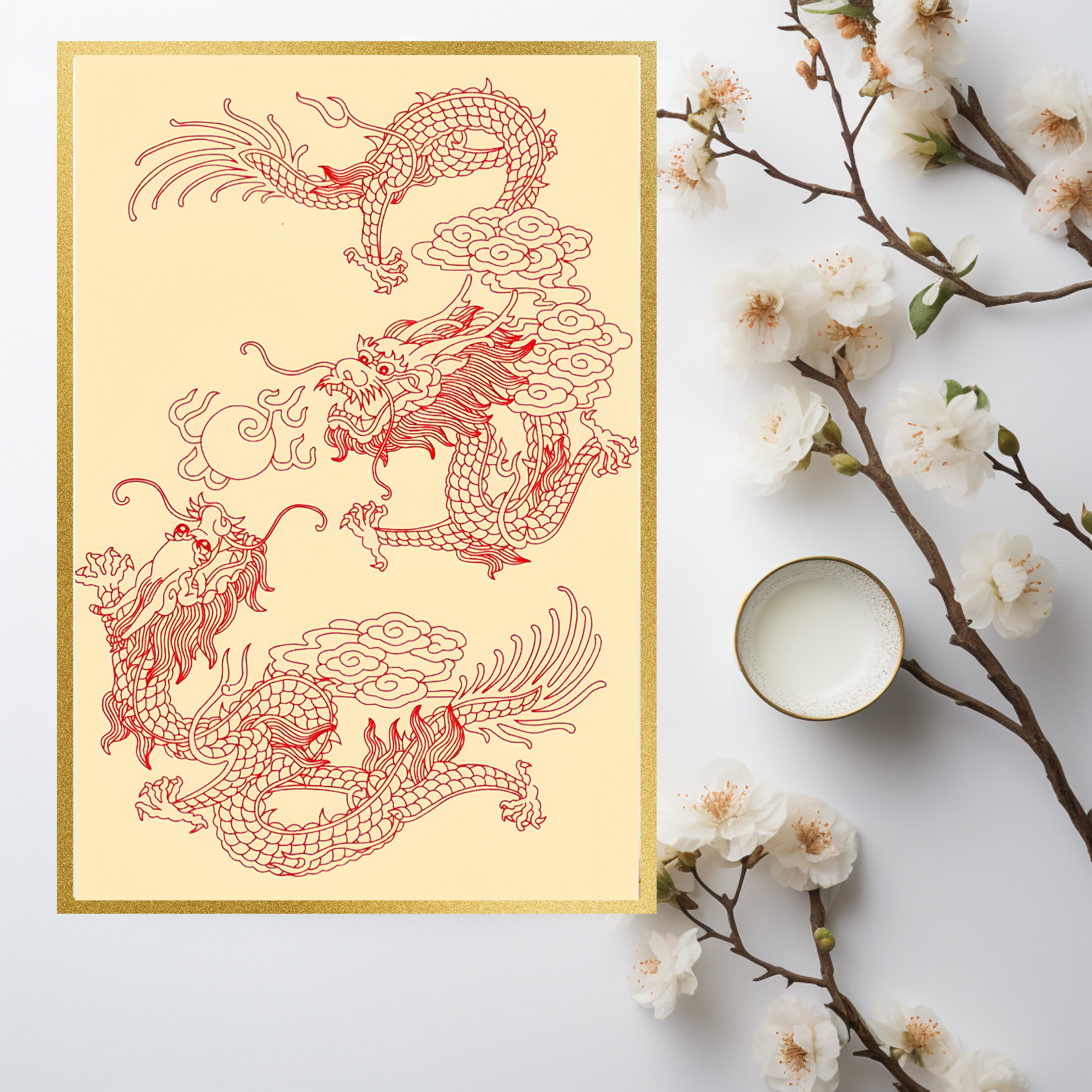 Chinese Dragon Celebrating the New Year - Etsy