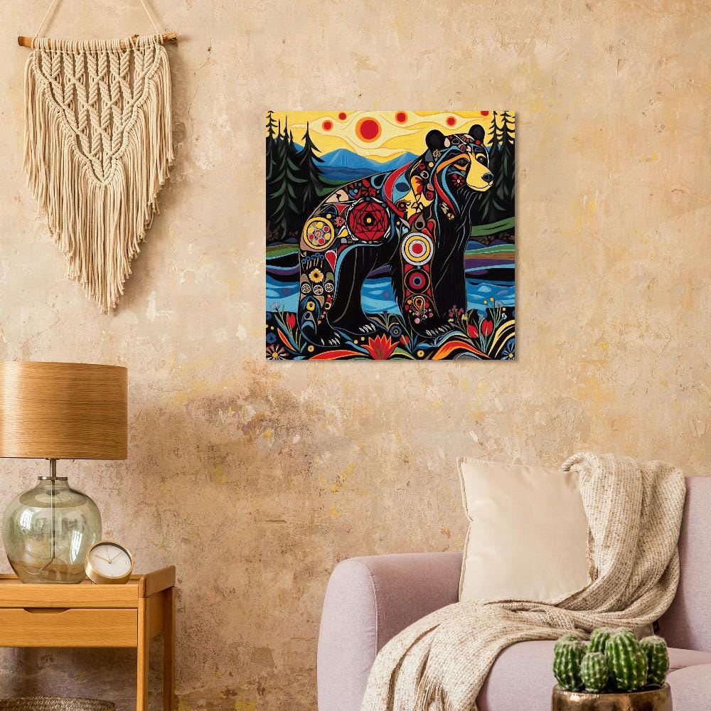 Ojibwe Bear Wall Art - Etsy