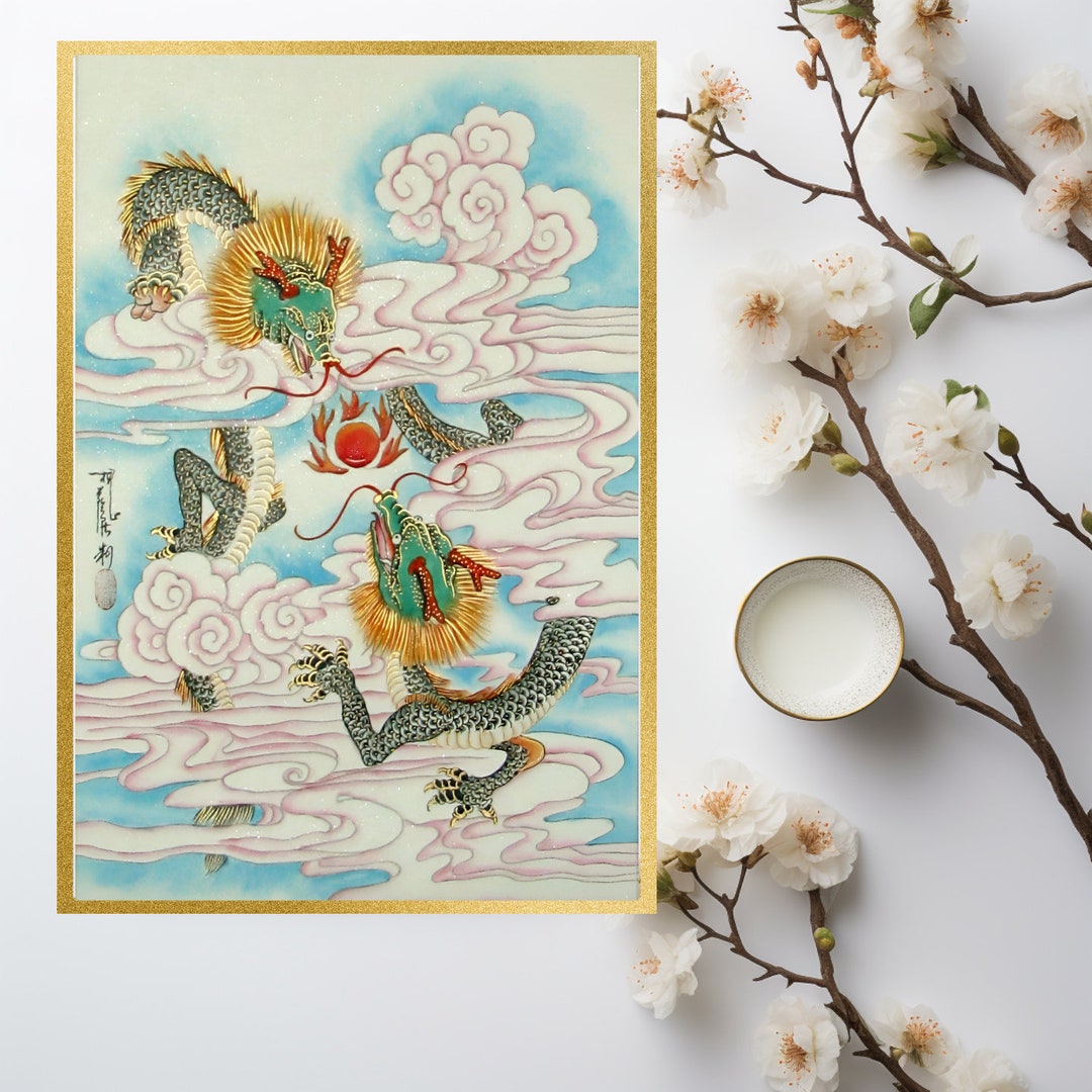 Ancient Chinese Dragon Painting - Etsy