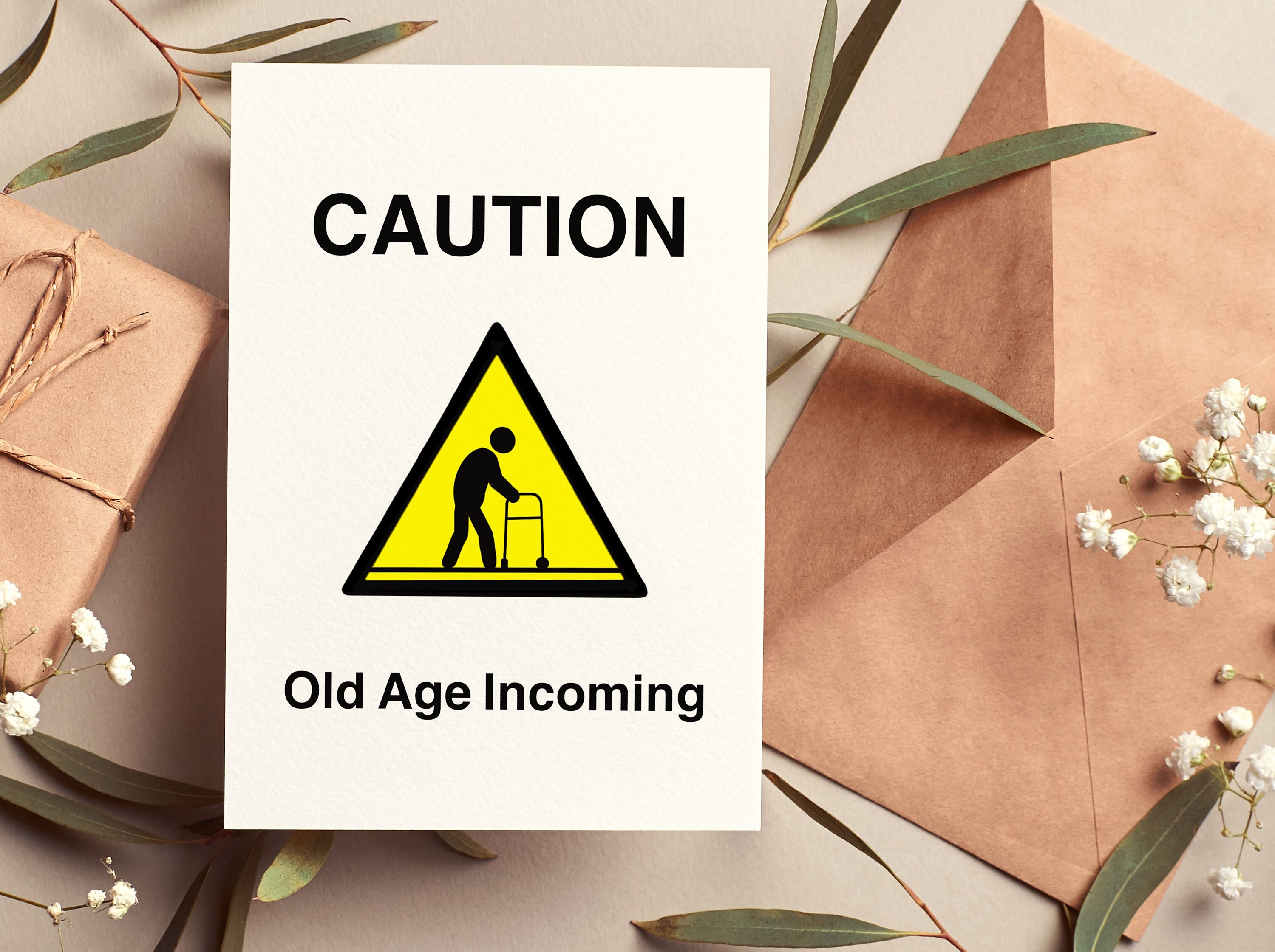 Birthday Card Old Age Incoming - Etsy