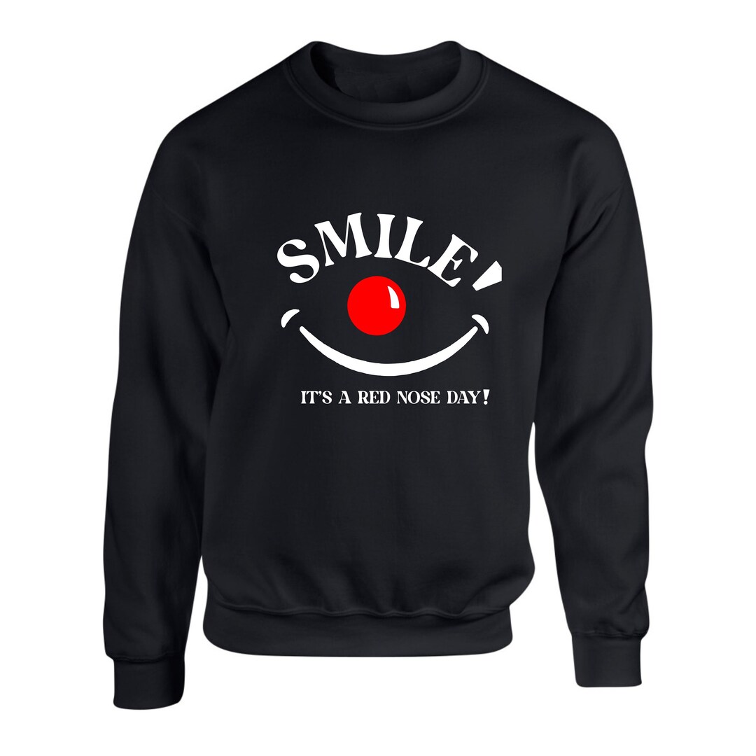 Smile Its A Red Nose Day 2024 Themed Jumper, Comic Relief Event Charity ...