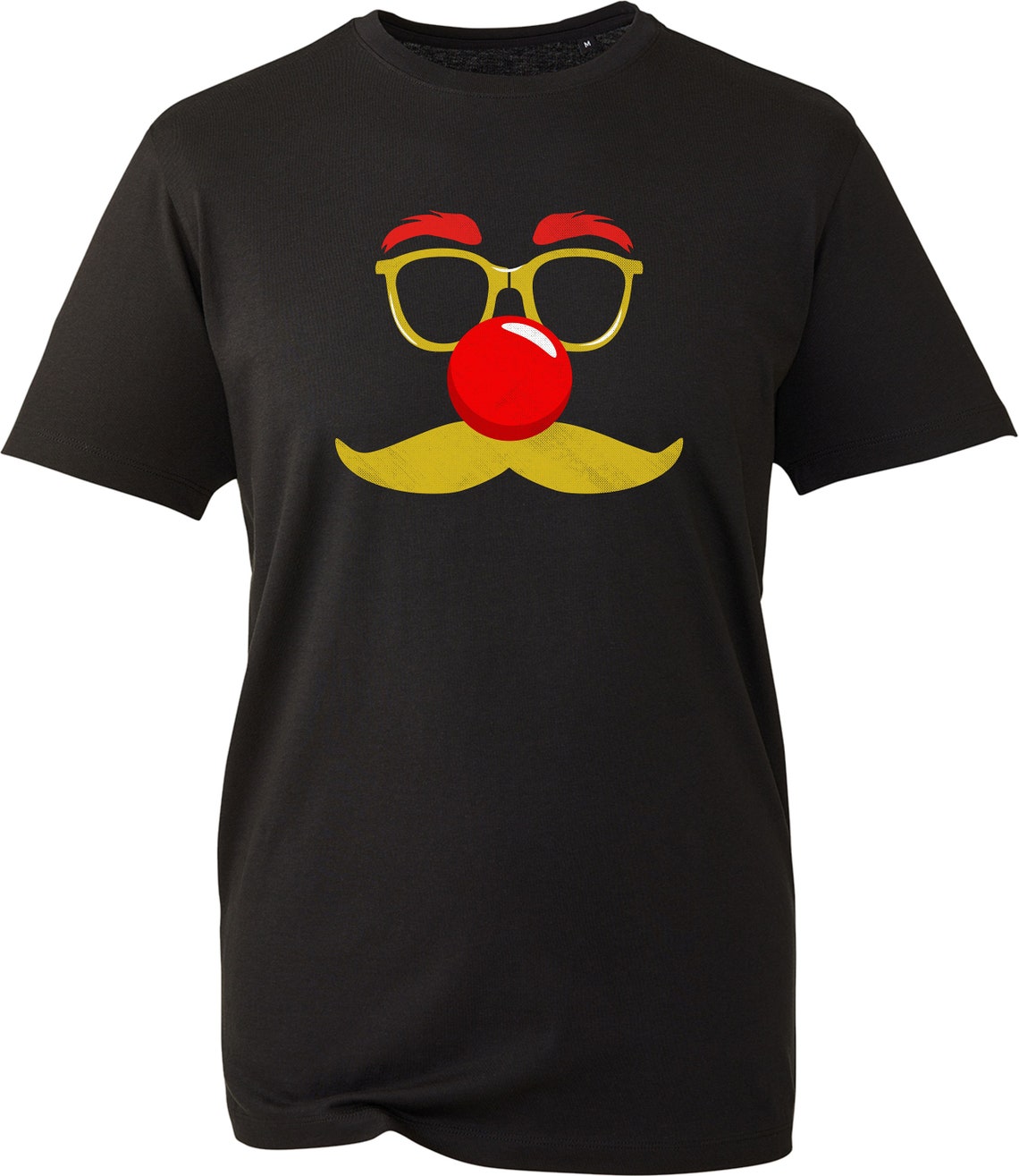 Red Nose Day 2024 Moustache Themed Novelty T-shirt, Man Comic Relief ...