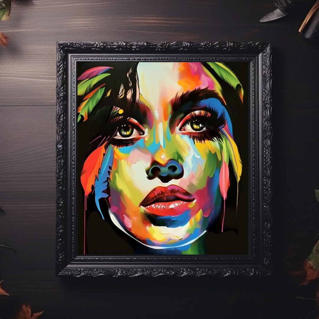 Abstract Women Portrait ,wall Art Print, Colorful Woman Poster,home ...