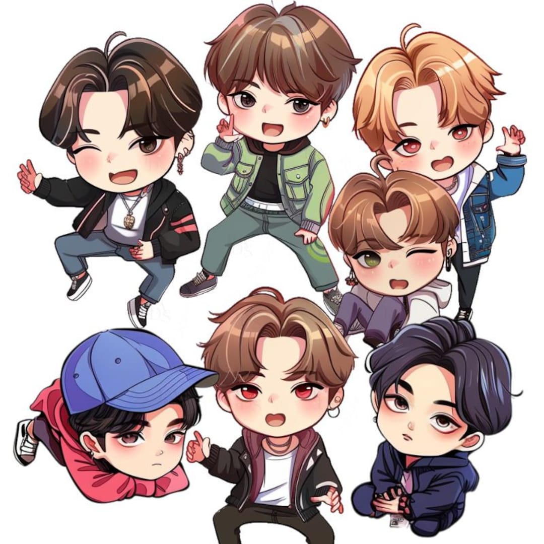 BTS png / Kpop star clipart / / BTS dibujos animados png / Archivos ...