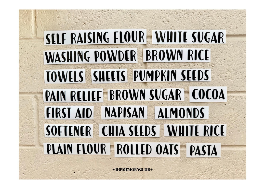 Custom Kitchen Labels, Pantry Labels, Home Organisation, Kitchen ...