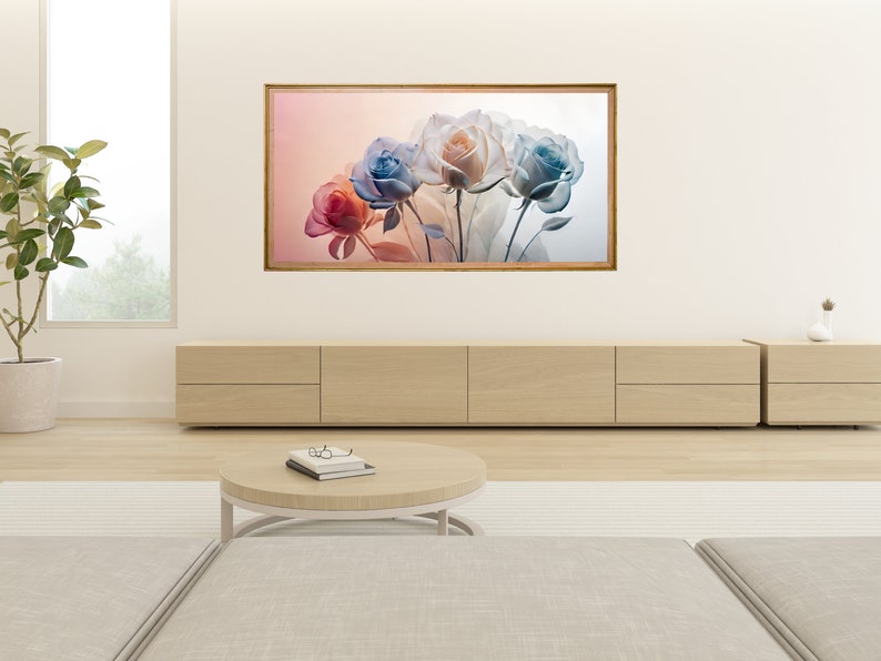 Samsung the Frame TV Floral Art | Digital Download | Delicate Pastel ...