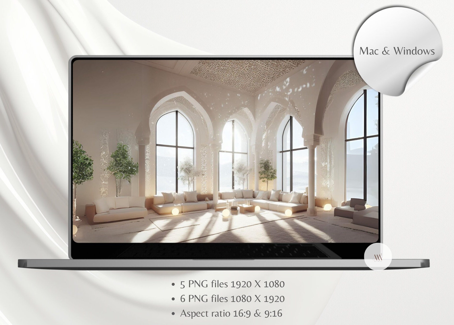 Aesthetic Digital Wallpaper -instant Download- Arabic Modern Art ...