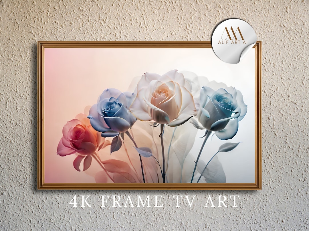 Samsung the Frame TV Floral Art | Digital Download | Delicate Pastel ...