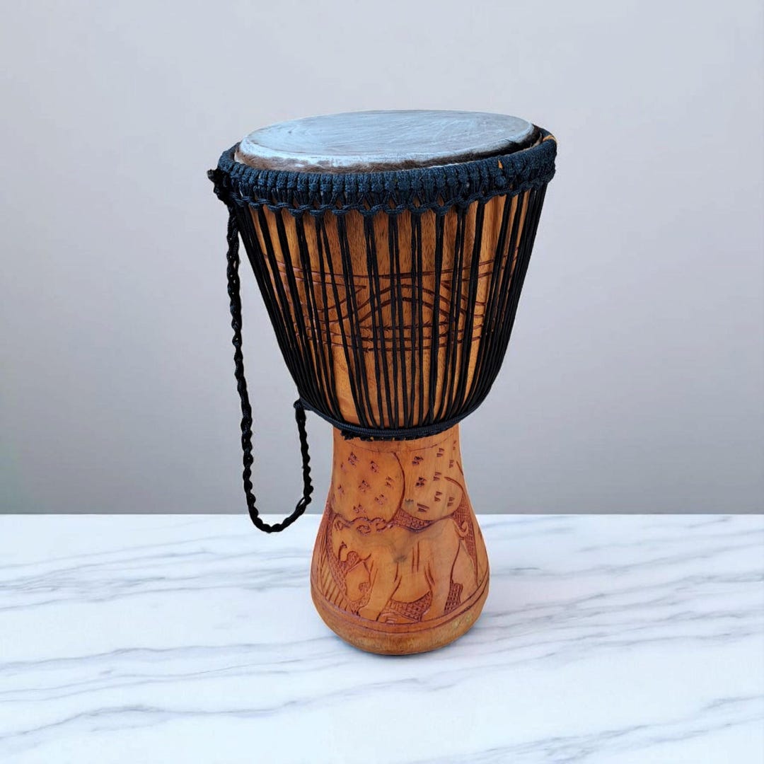Handmade African Djembe Drum, Ghana Leather Drum (10x18 Inches) - Etsy