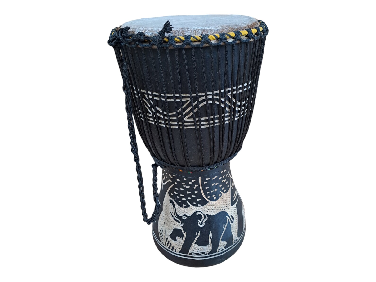 African Djembe Drum,ghana Drum 10x18 Inches,african Wooden Drum,large ...