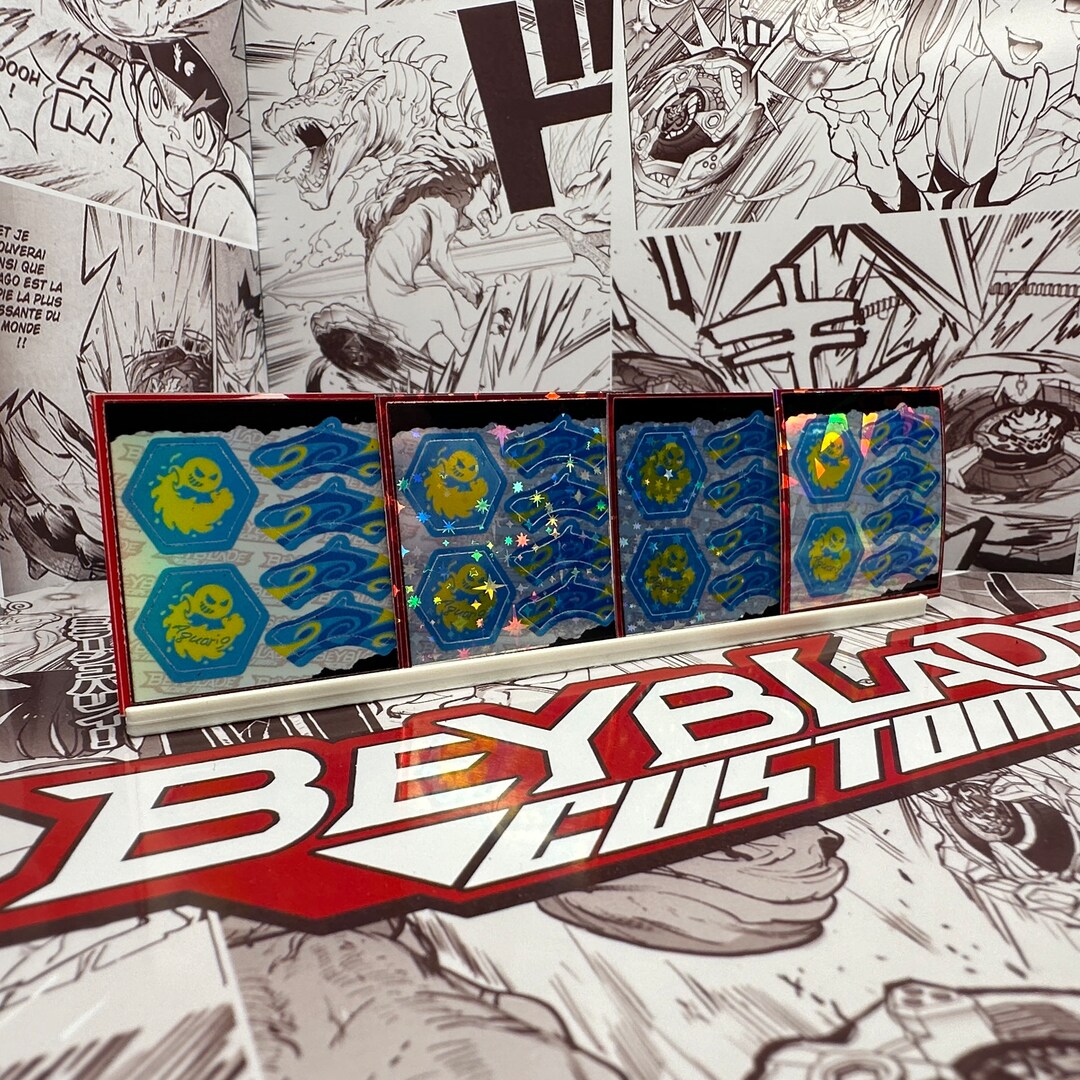 Beyblade Metal Storm Aquario Sticker Sheet Original / Holo - Etsy