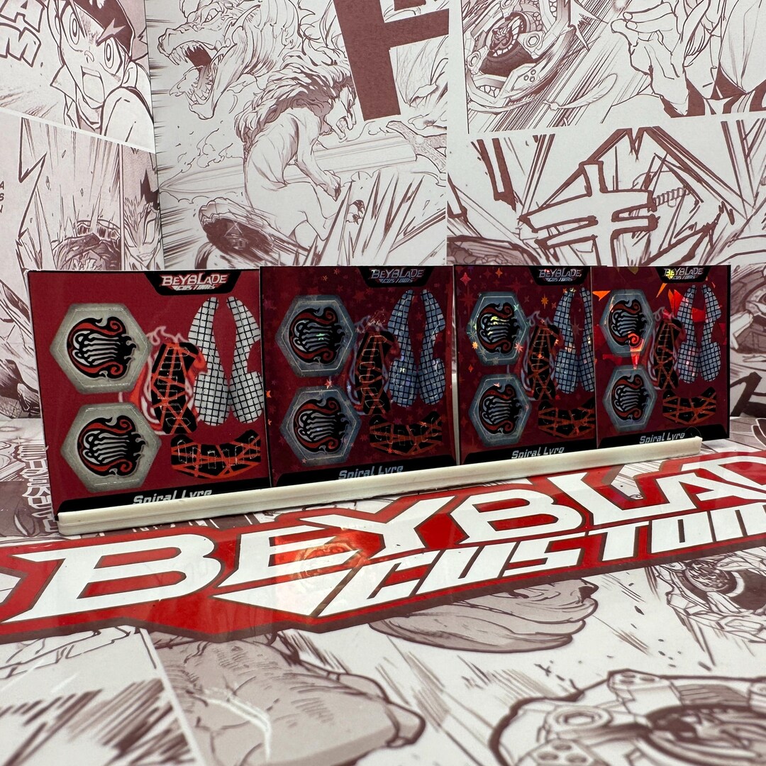 Beyblade Metal Spiral Lyre Sticker Sheet Original / Holo - Etsy