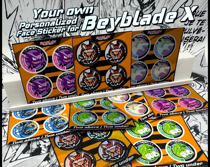 Beyblade X Retro Bit Beast Stickers - Etsy
