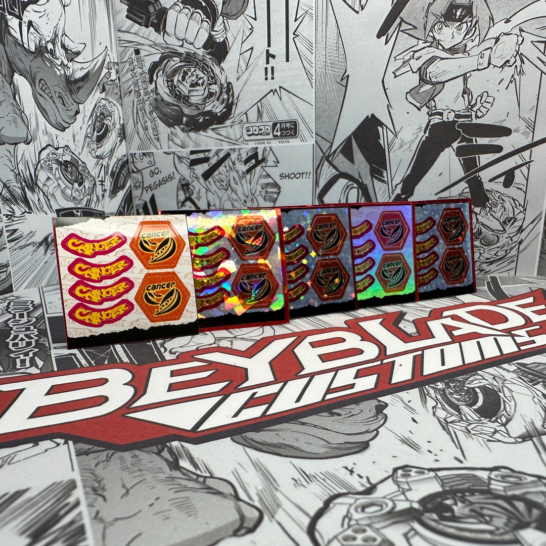 Beyblade Metal Dark Gesher Sticker Sheet Original / Holo - Etsy