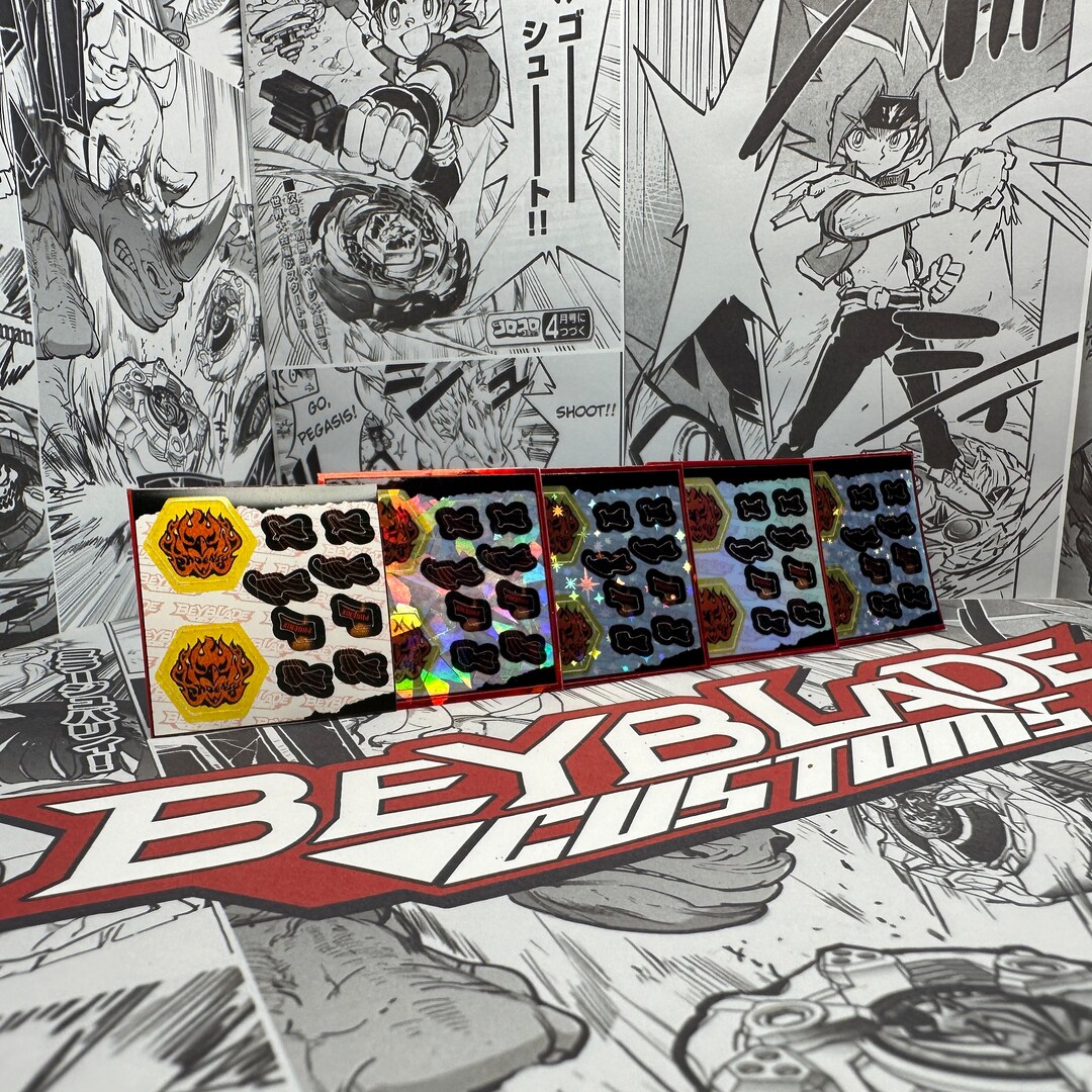Beyblade Metal Burn Fireblaze Sticker Sheet Original / Holo - Etsy