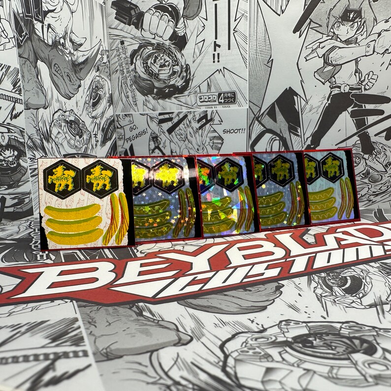 Beyblade Metal Rock Zurafa Sticker Sheet Original / Holo - Etsy