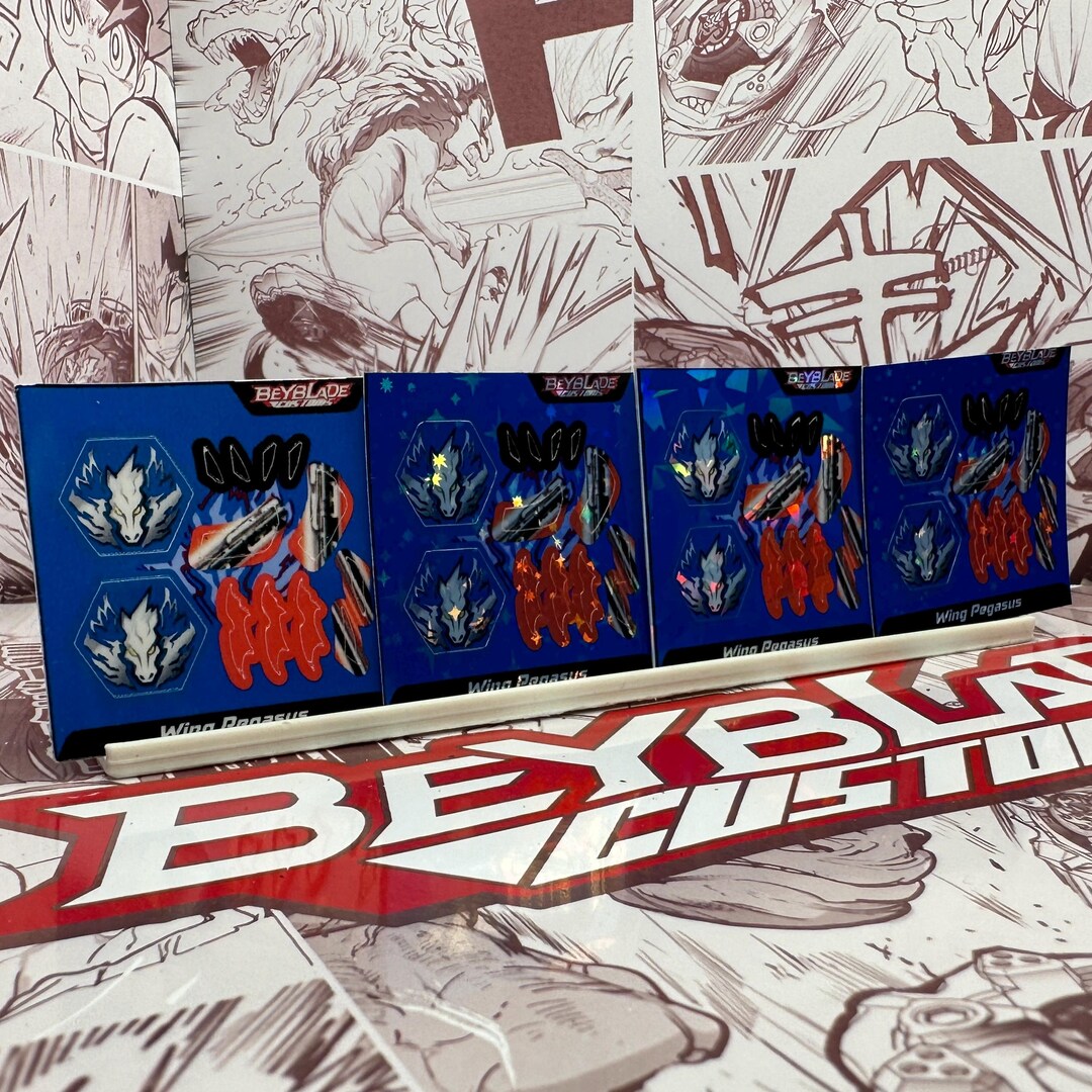 Beyblade Metal Wing Pegasus Sticker Sheet Original / Holo - Etsy