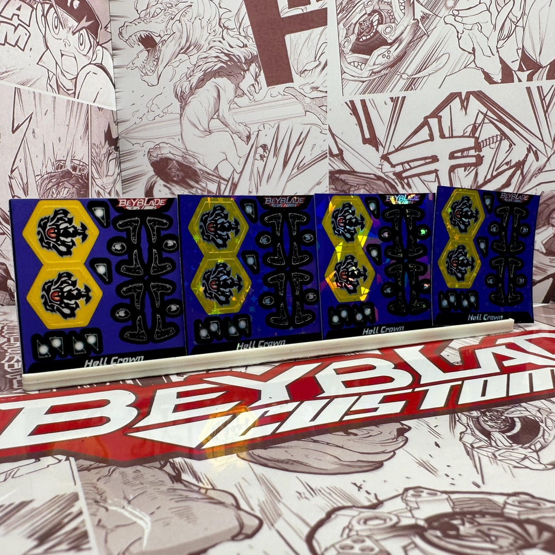 Beyblade Metal Hell Crown Sticker Sheet Original / Holo - Etsy