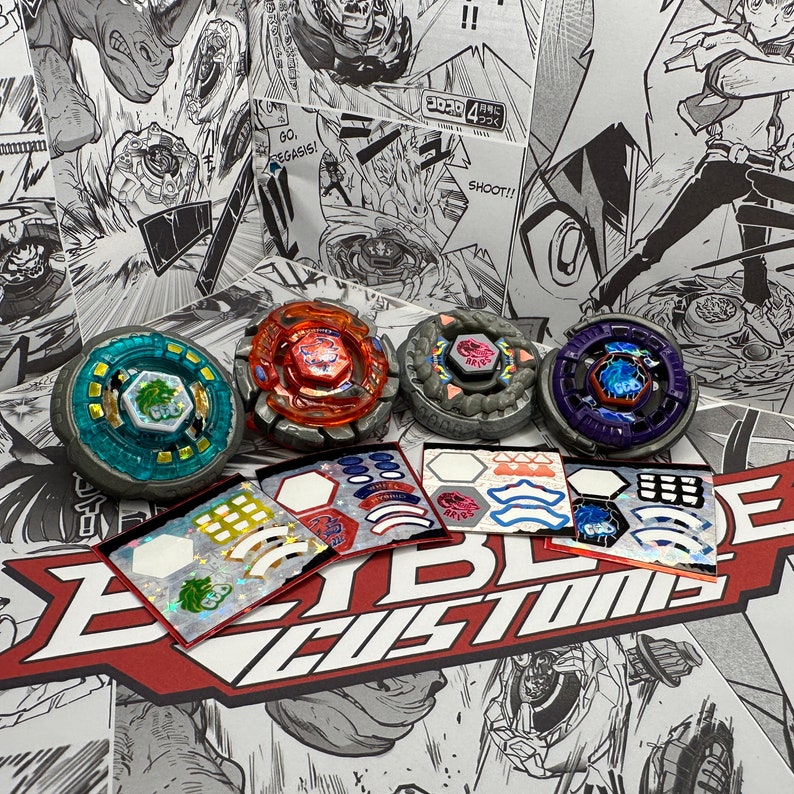 Beyblade Metal Dark Bull Sticker Sheet Original / Holo - Etsy
