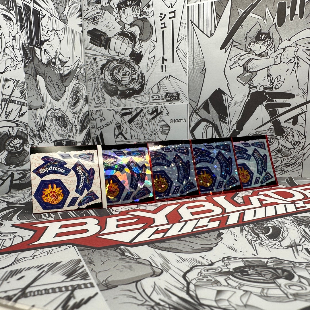 Beyblade Metal Storm Capricorn Sticker Sheet Original / Holo - Etsy