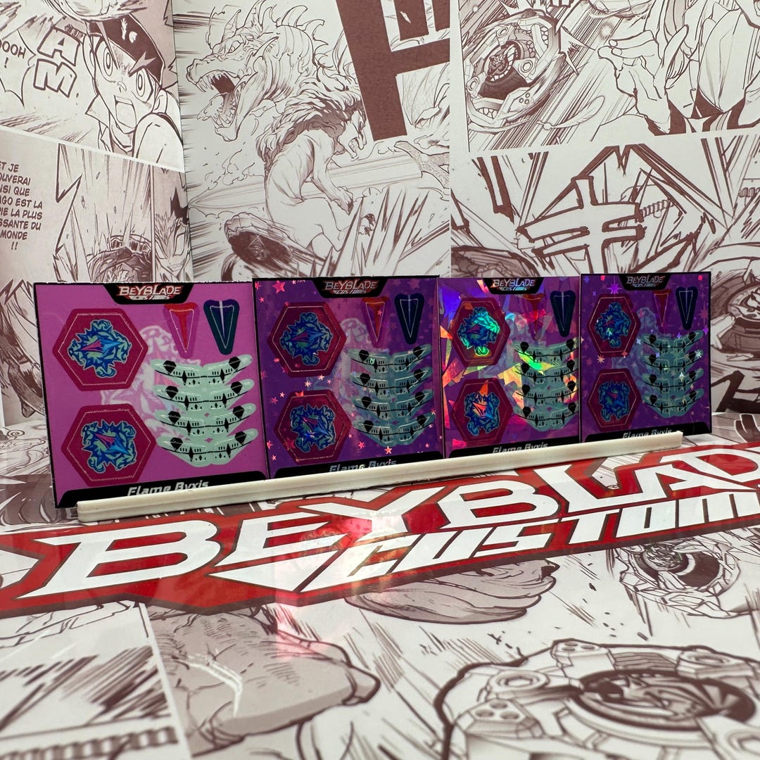 Beyblade Metal Flame Byxis Sticker Sheet Original / Holo - Etsy