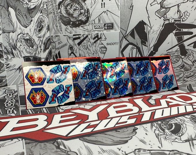 Beyblade Metal Storm Pegasus Sticker Sheet Original / Holo - Etsy