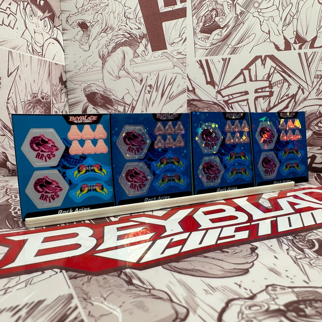 Beyblade Metal Rock Aries Sticker Sheet Original / Holo - Etsy