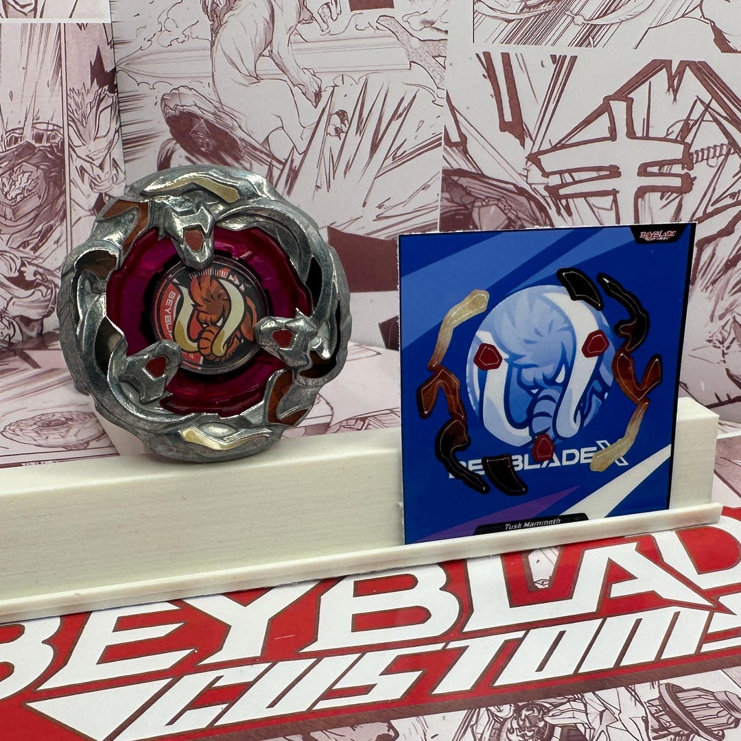 Beyblade X Tusk Mammoth Rise Custom Sticker Sheet - Etsy
