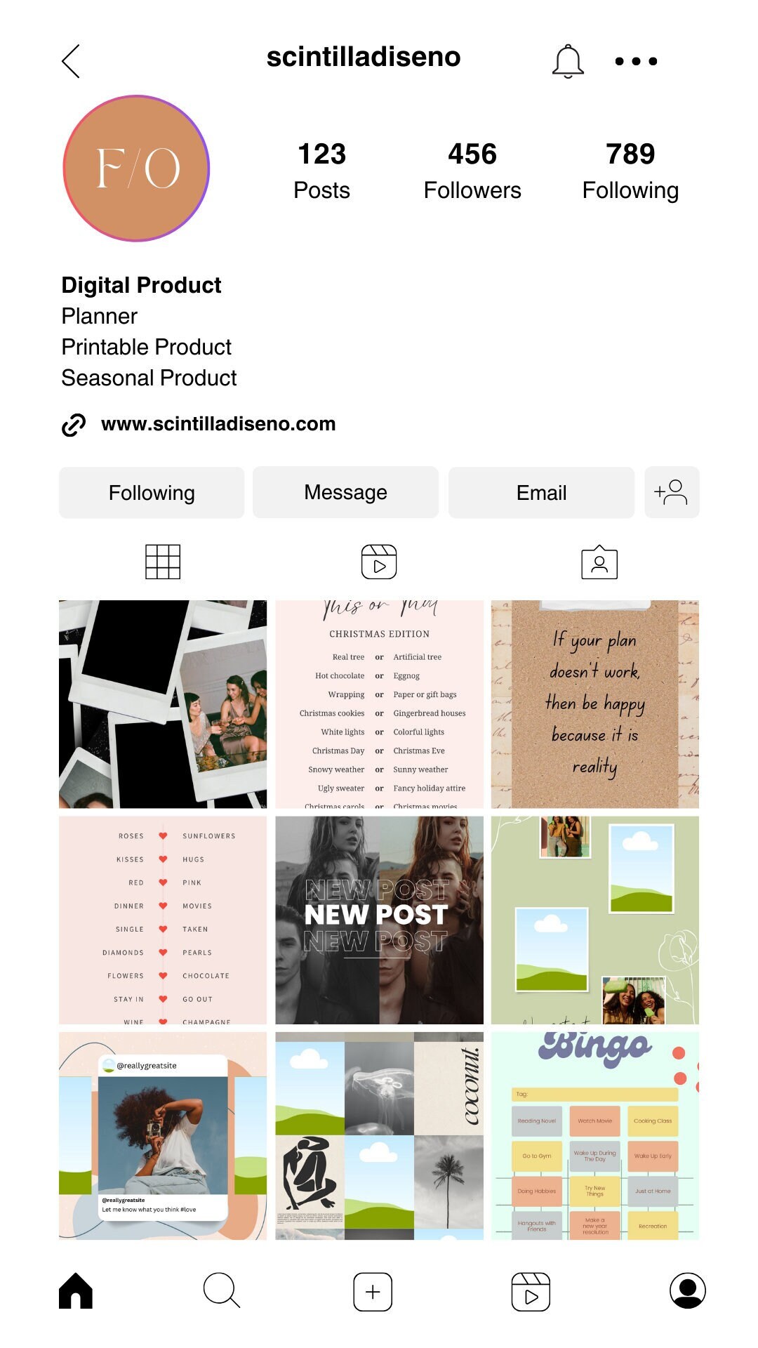 Instagram Post Template Editable - Etsy