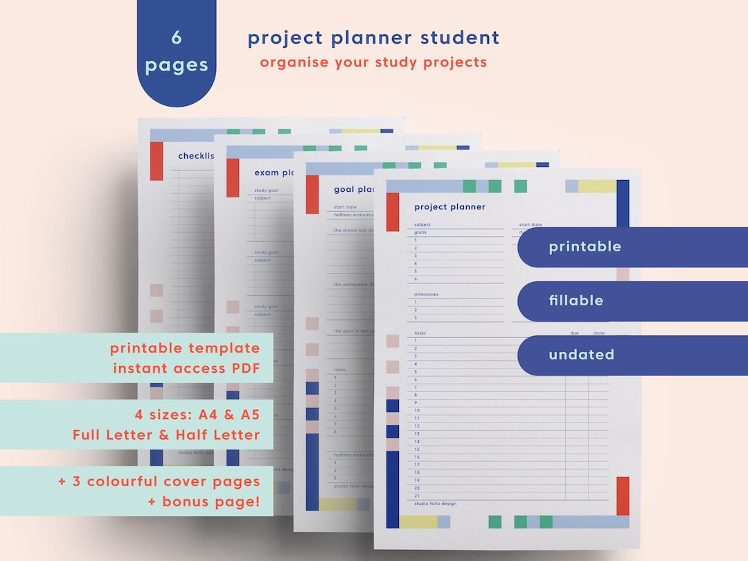 Project Planner Study Planner Assignment Tracker Project Management ...