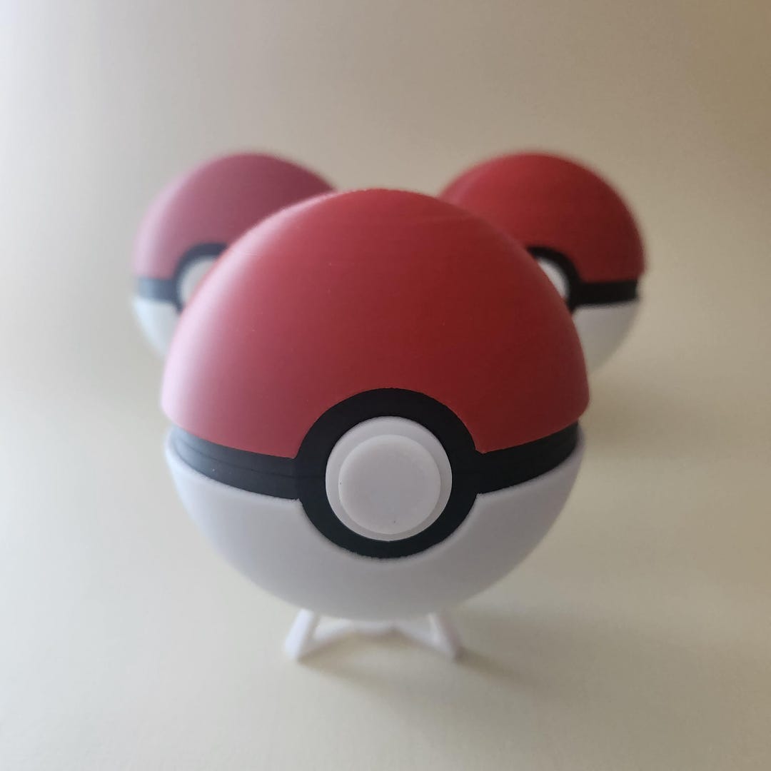 Pokeball With Stand Openable Cosplay Pokeball Desk Ornament - Etsy