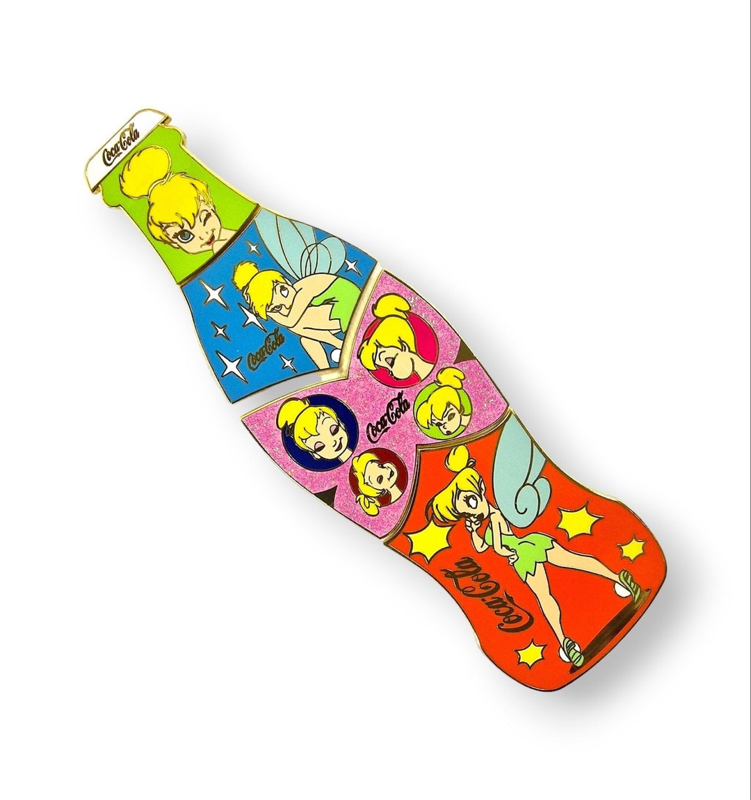 Fn. TINKERBELL 5 Pin Set & Coca-cola Puzzle Size 6 X 1.75 15 CMS HIGH ...
