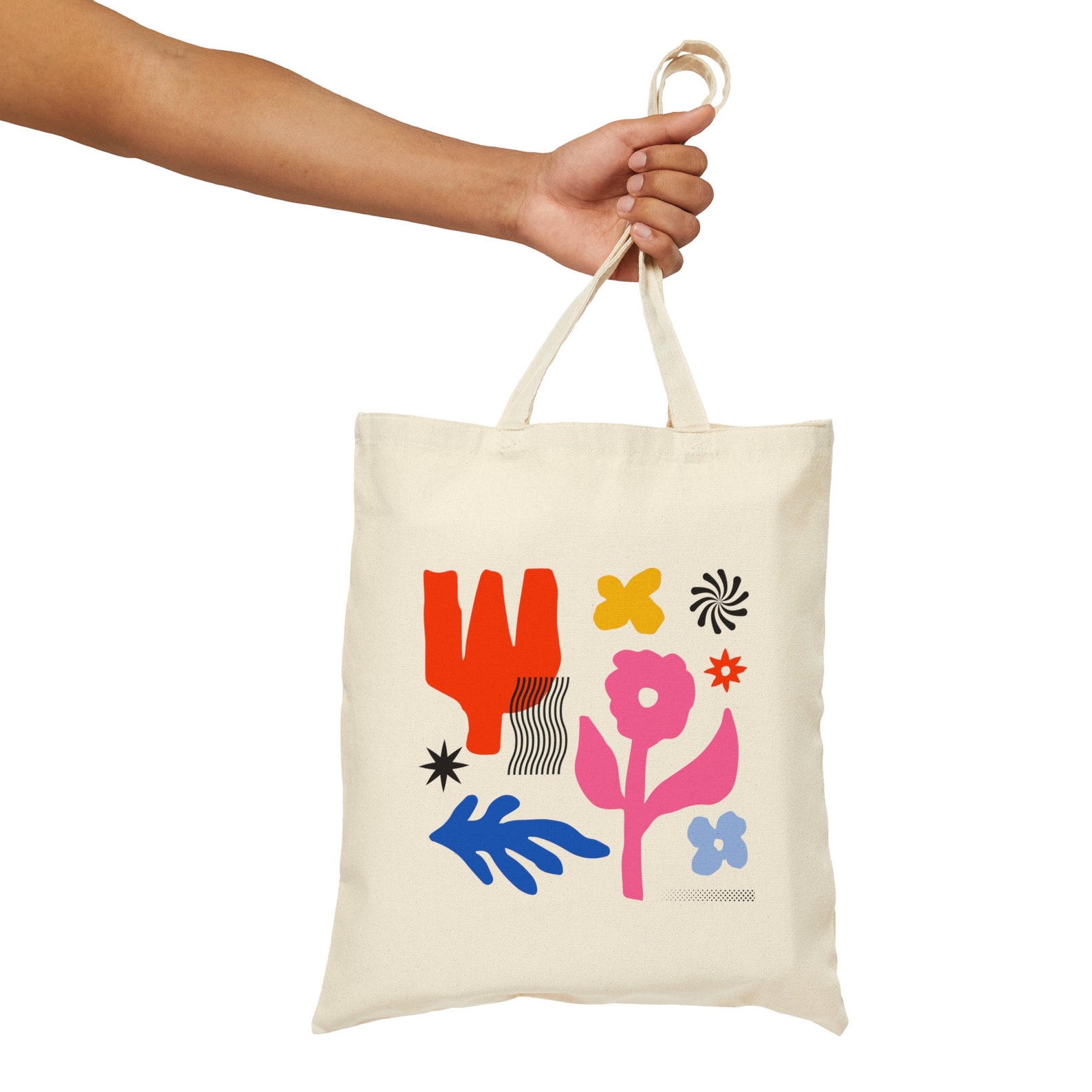 Abstract Design Cotton Canvas Tote Bag - Etsy