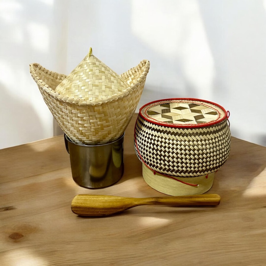 Thai Traditional Sticky Rice Cook Streamer Bamboo Sticky Rice Bento ...