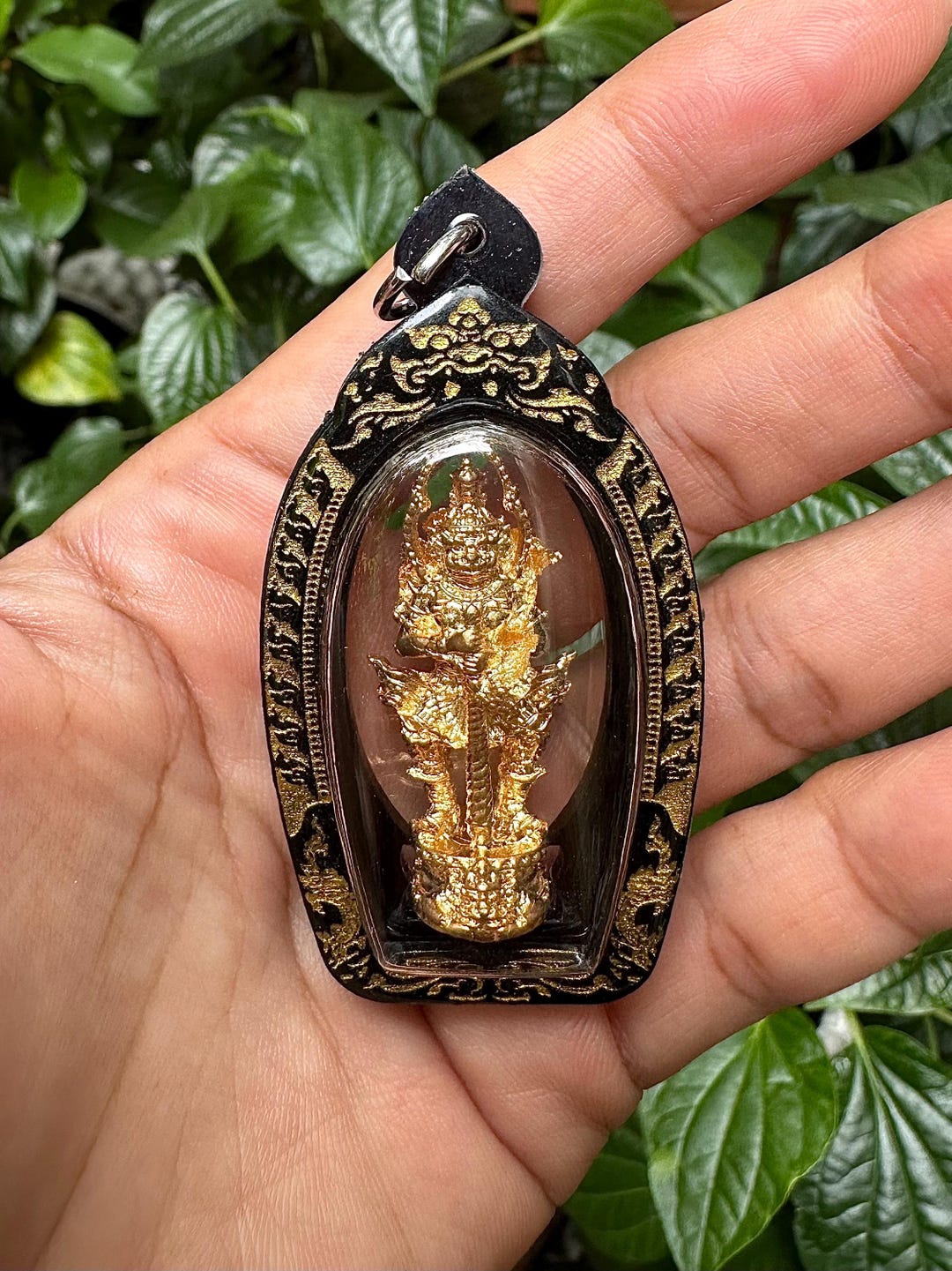 Sacred Thai Lord Vessavana Amulet Pendant With Case - Thao Wessuwan ...