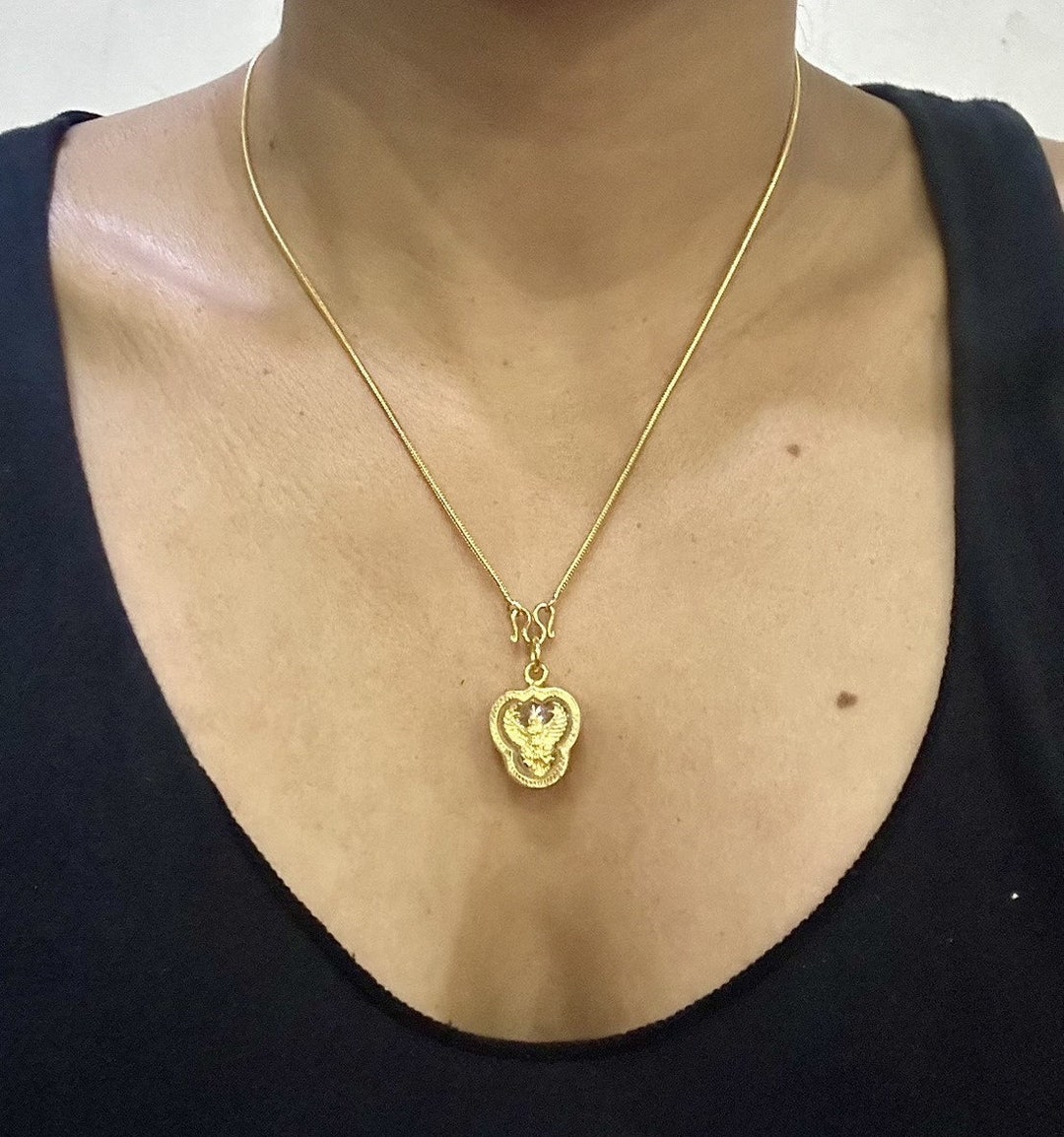 Lord Garuda Krut Eagle Bird Deity Golden Wing Mount of Vishnu Hindu God of Bird Amulet Lord ...