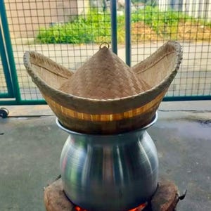 Handmade Bamboo Sticky Rice Steamer Set: Traditional Thai Cooking - Etsy