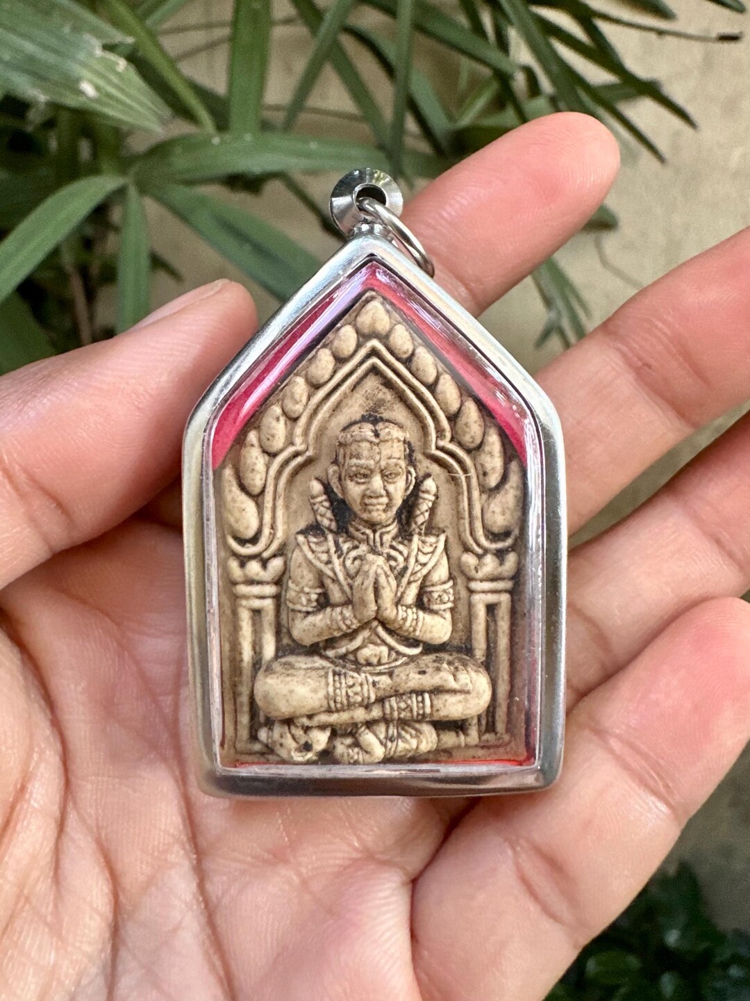 Sacred Khun Paen Pendant Amulet Talisman Phraiy Kuman Money Bag Thai Charm Wealth Prosperity ...